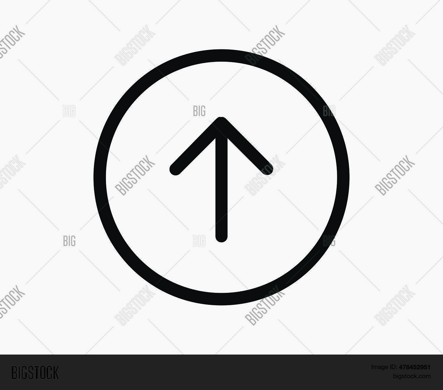 Upload Round Icon. Vector & Photo (Free Trial) | Bigstock