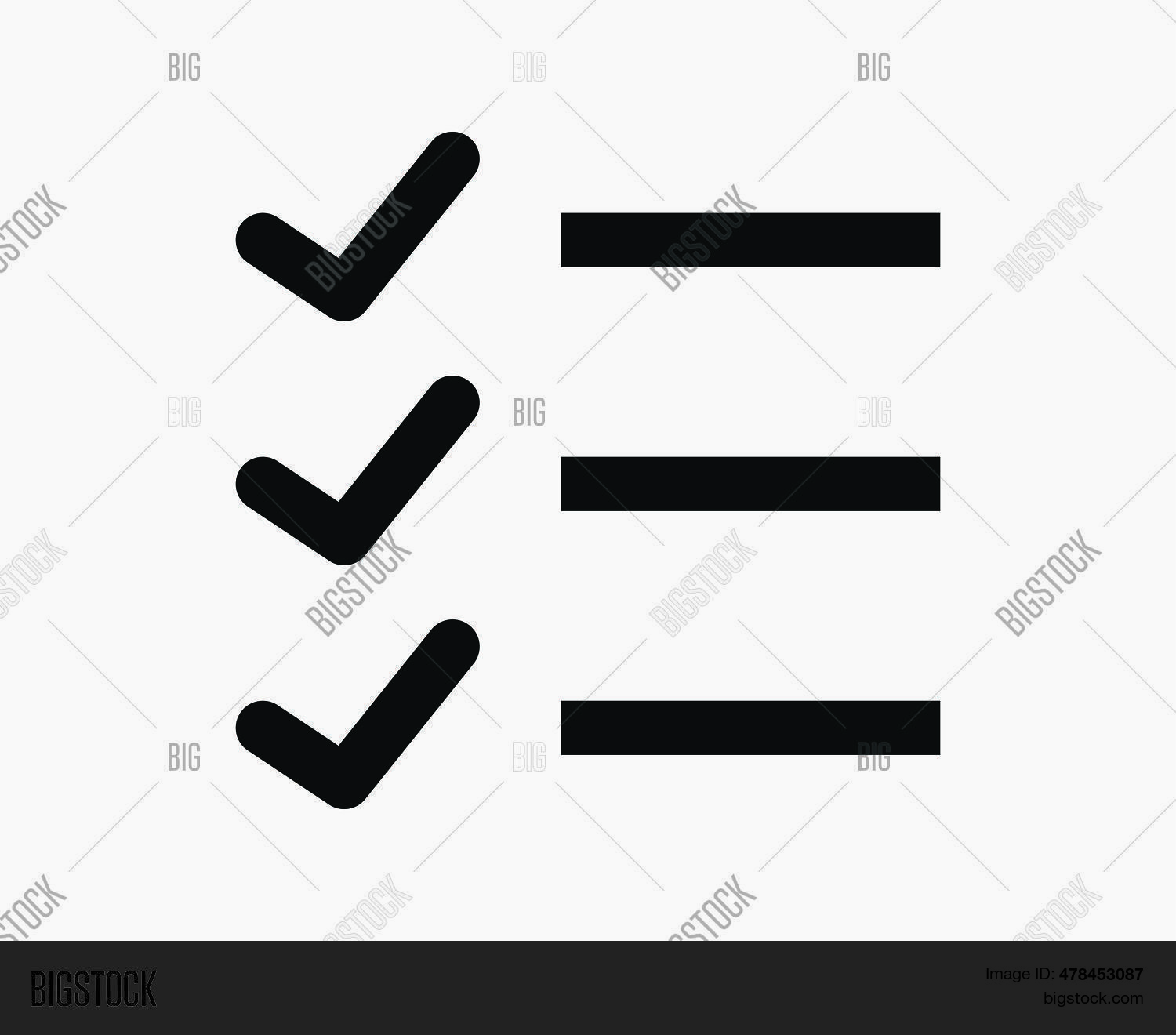 Check List Icon Vector & Photo (Free Trial) | Bigstock