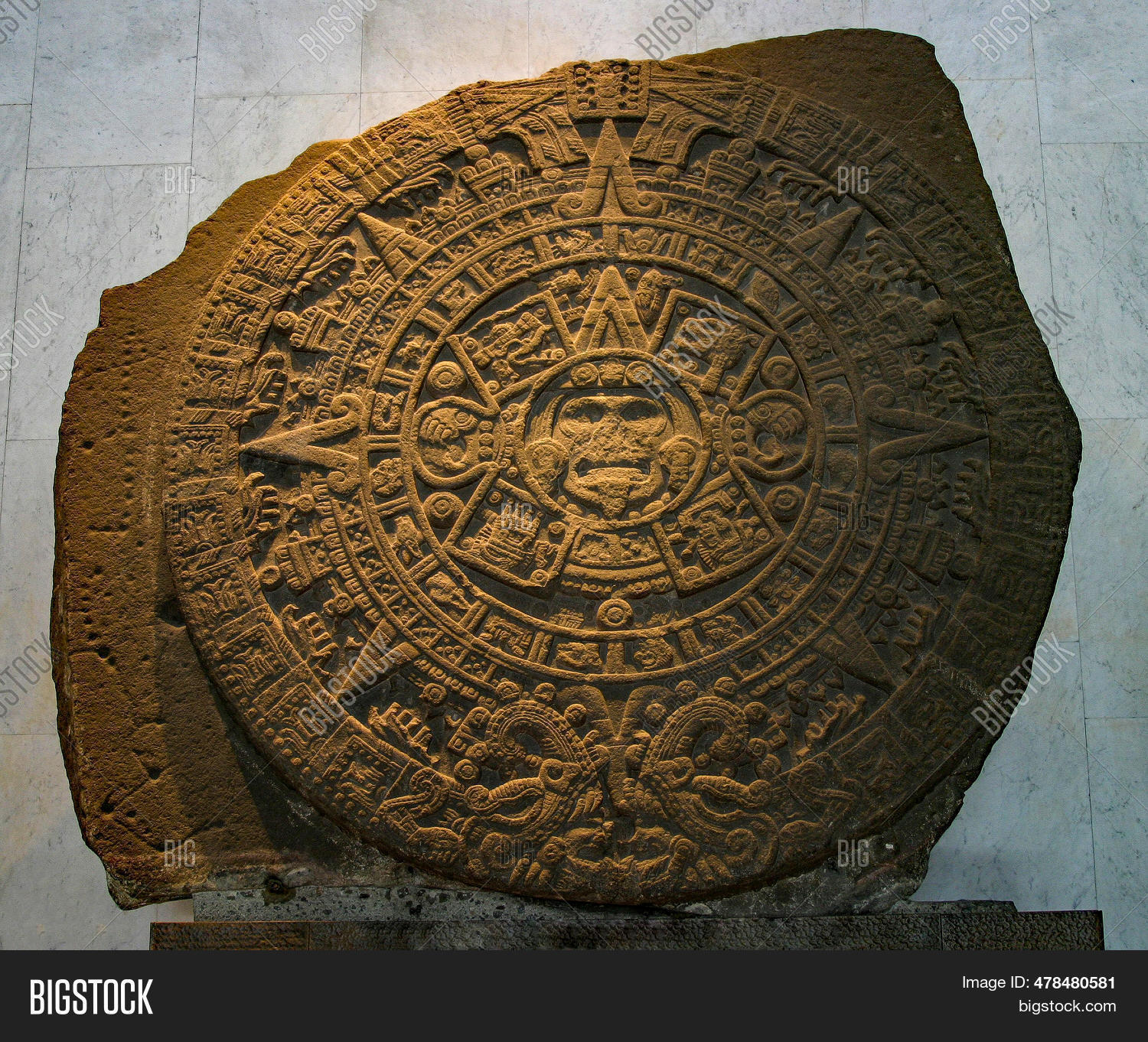 Aztec Sun Stone Late Image & Photo (Free Trial) | Bigstock