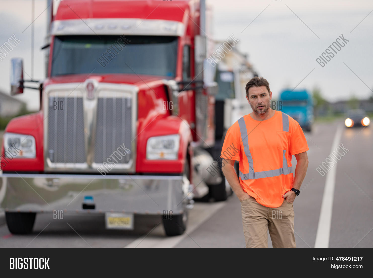 Men Driver Near Lorry Image & Photo (Free Trial) | Bigstock
