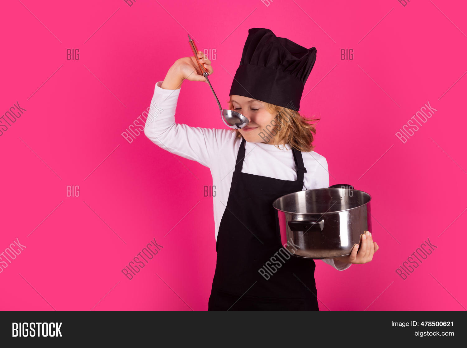Kid Cook Cooking Pot Image & Photo (Free Trial) | Bigstock