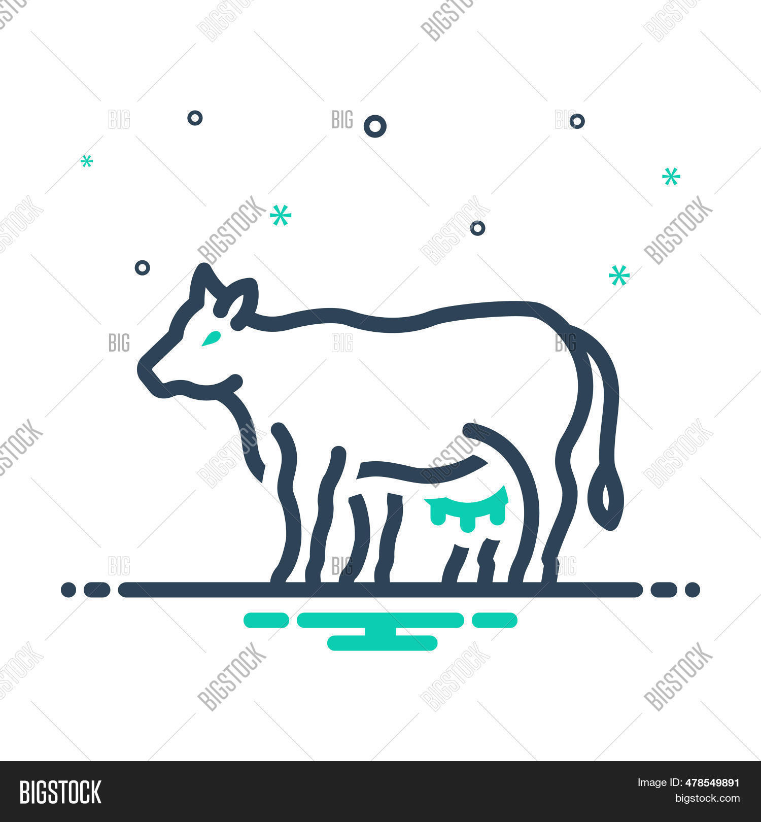 Mix Icon Cow Bossy Image & Photo (Free Trial) | Bigstock