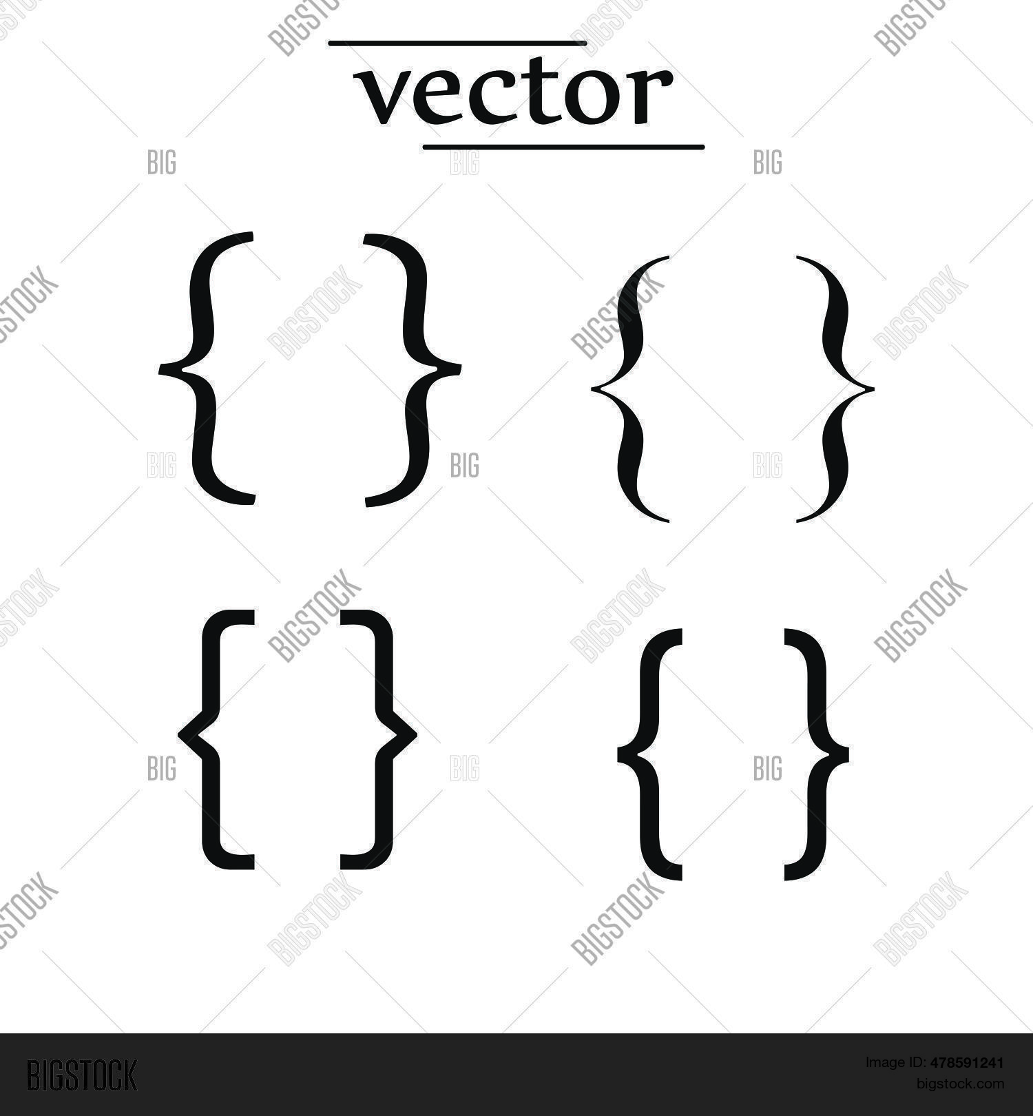 Bracket Set Vector & Photo (Free Trial) | Bigstock