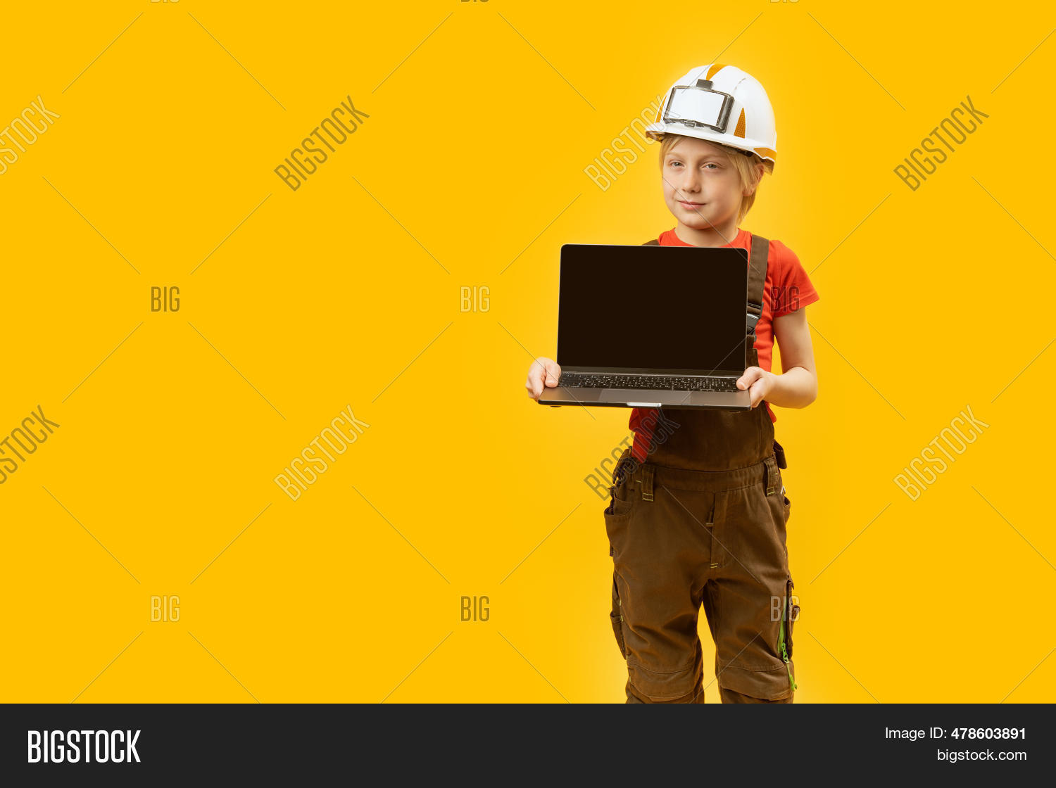 Young Boy Work Clothes Image & Photo (Free Trial) | Bigstock