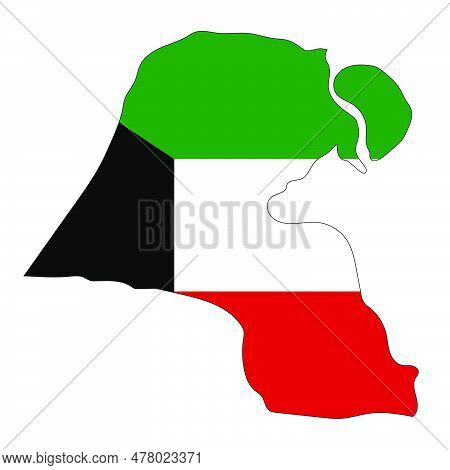 Kuwait Map Silhouette Vector & Photo (Free Trial) | Bigstock