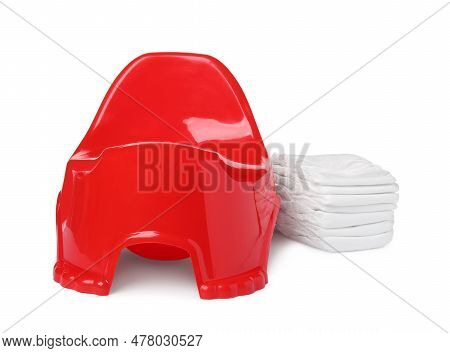 Red Baby Potty Diapers Image & Photo (Free Trial) | Bigstock