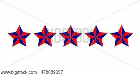 Five Stars Red Blue Vector & Photo (Free Trial) | Bigstock
