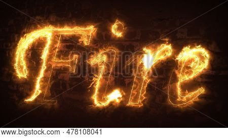 Word Fire Written Fire Image & Photo (Free Trial) | Bigstock