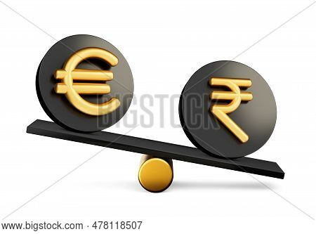 3d Golden Euro Rupee Image & Photo (Free Trial) | Bigstock