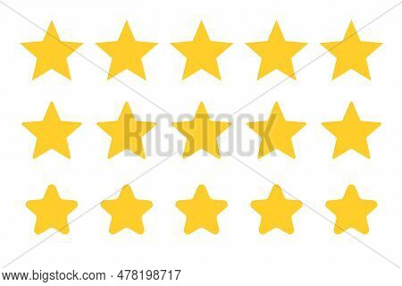 Set Five Star Icons Vector & Photo (Free Trial) | Bigstock