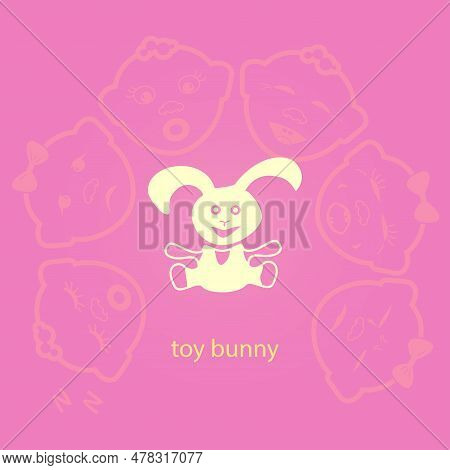 Plush Toy Bunny Icon Vector & Photo (Free Trial) | Bigstock