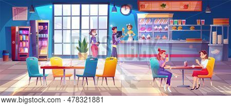 University Canteen Vector & Photo (Free Trial) | Bigstock