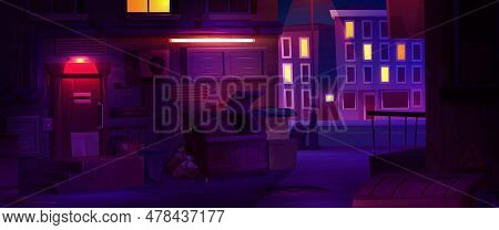 Night City Backstreet Vector & Photo (Free Trial) | Bigstock