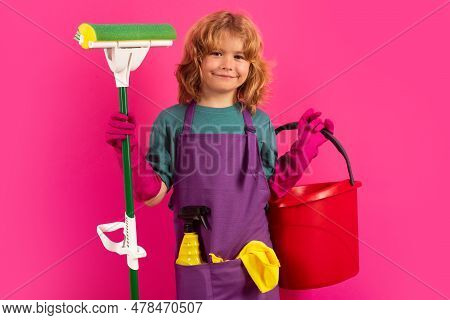 Little Kid Cleaning Image & Photo (Free Trial) | Bigstock