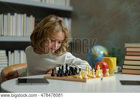 Kid Playing Chess Room Image & Photo (Free Trial) | Bigstock