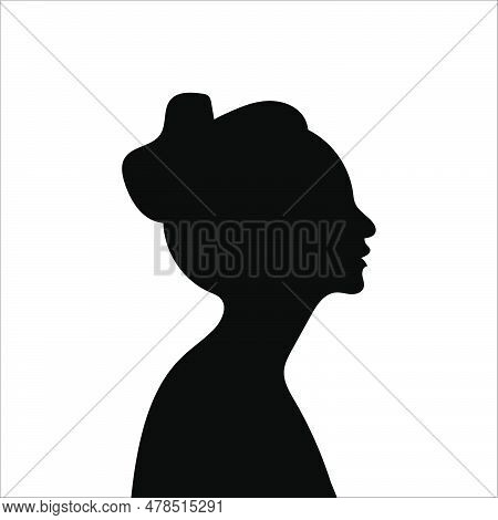 Woman Face Profile Silhouette