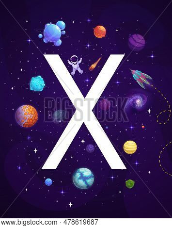 Cartoon Space Letter Vector & Photo (Free Trial) | Bigstock