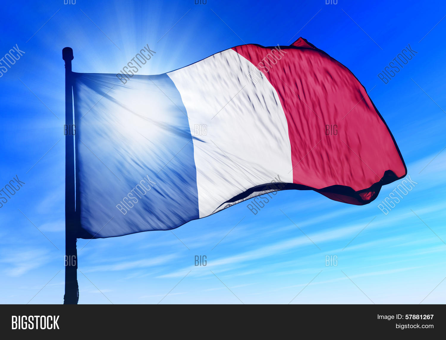 France Flag Waving On Image & Photo (Free Trial) | Bigstock