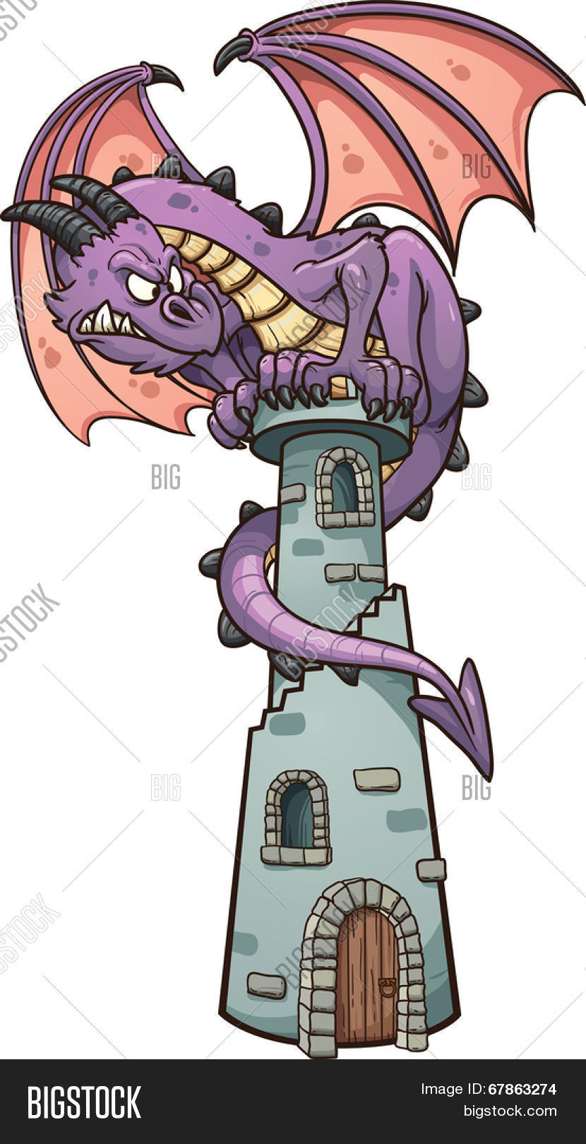 Dragon Perched On Vector & Photo (Free Trial) | Bigstock