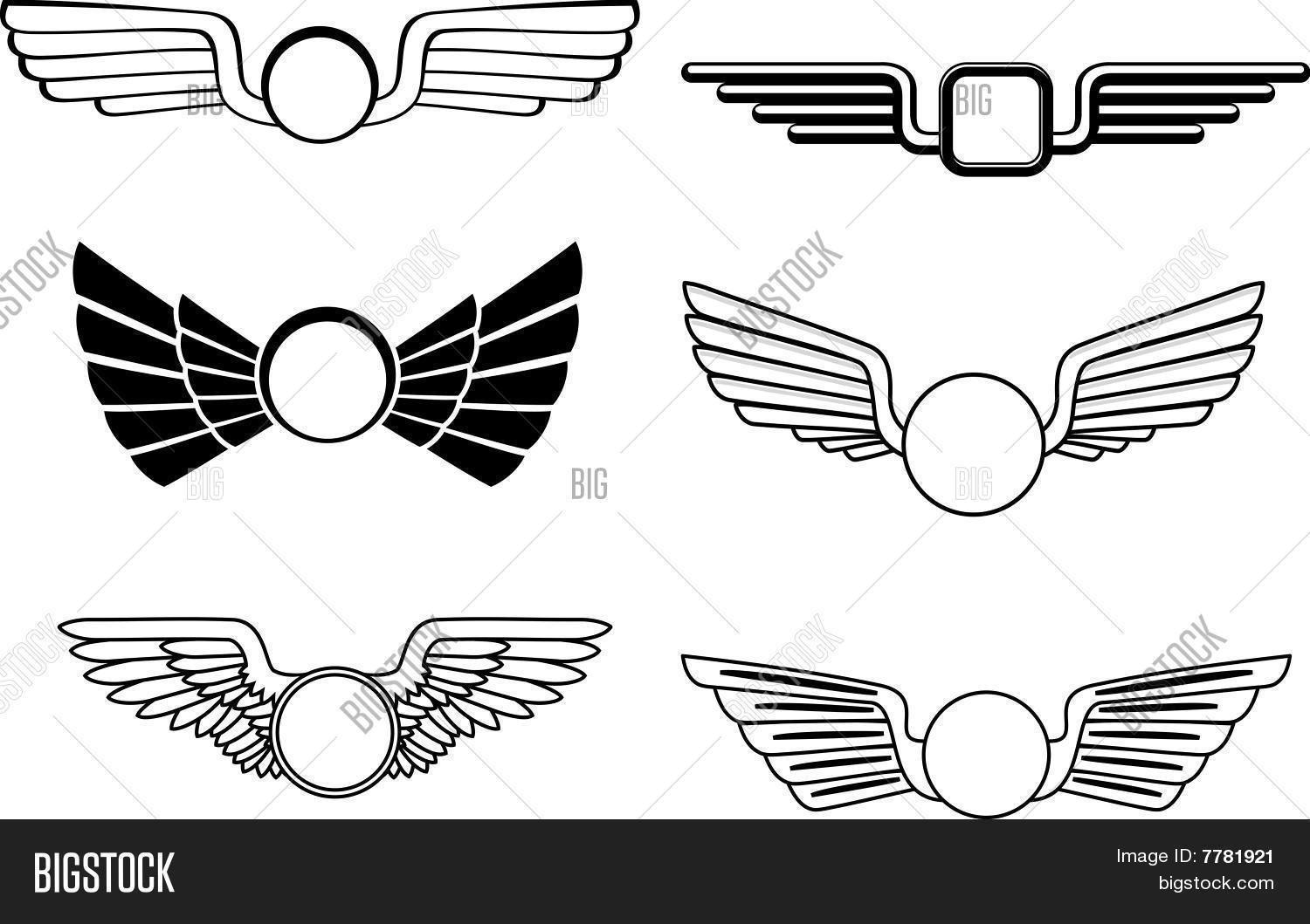 Set Wing Symbols Vector & Photo (Free Trial) | Bigstock