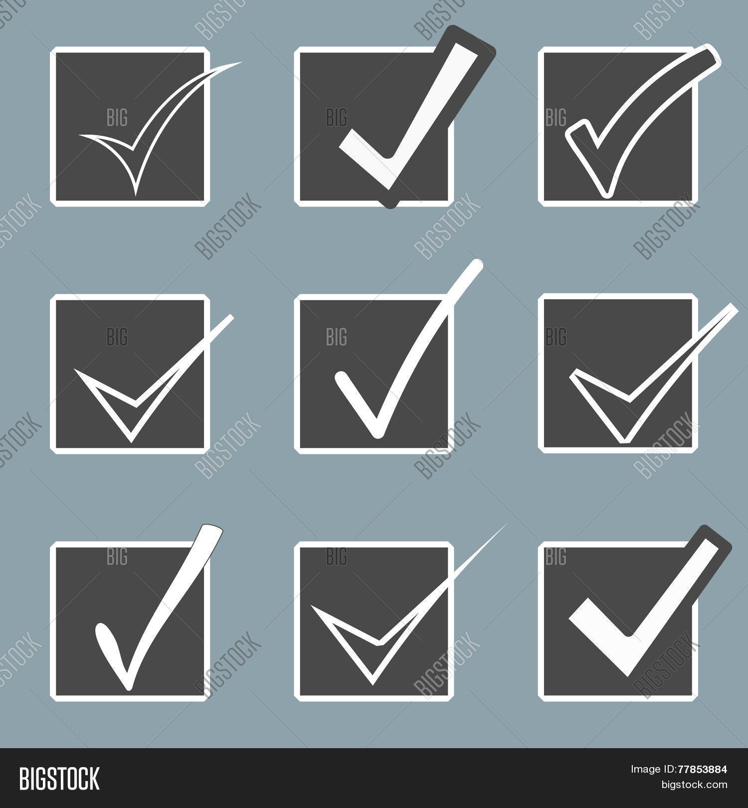 Vector Confirm Icons Vector & Photo (Free Trial) | Bigstock