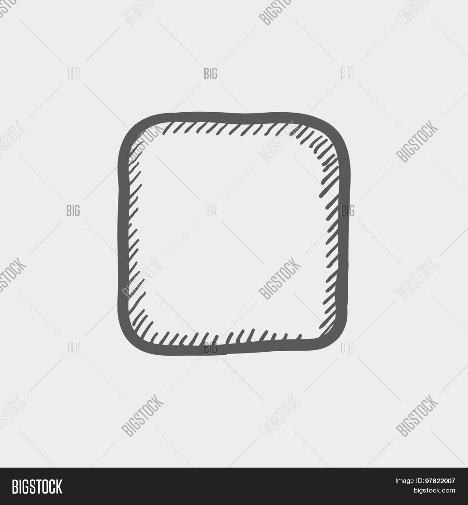 Stop Button Sketch Vector & Photo (Free Trial) | Bigstock