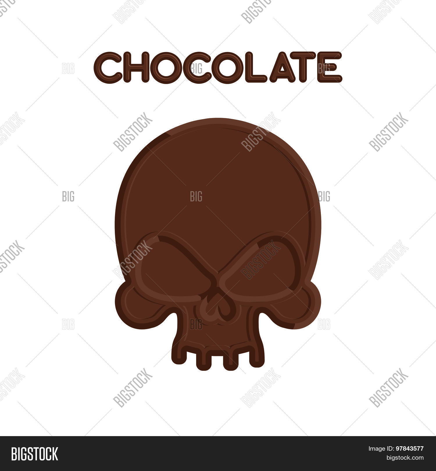 Chocolate Skull. Head Vector & Photo (Free Trial) | Bigstock