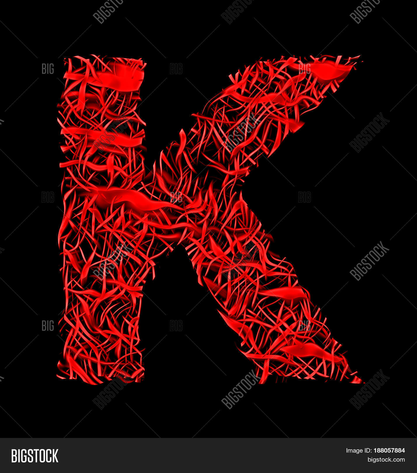 Letter K Red Artistic Image & Photo (Free Trial) | Bigstock