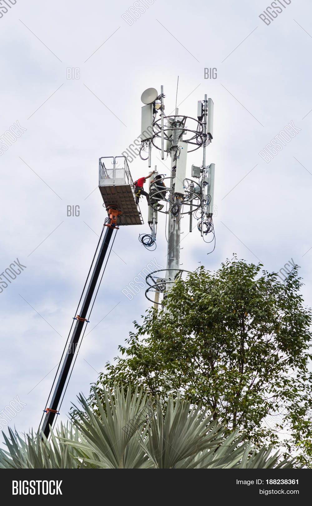 Two Workers On Crane Image & Photo (Free Trial) | Bigstock