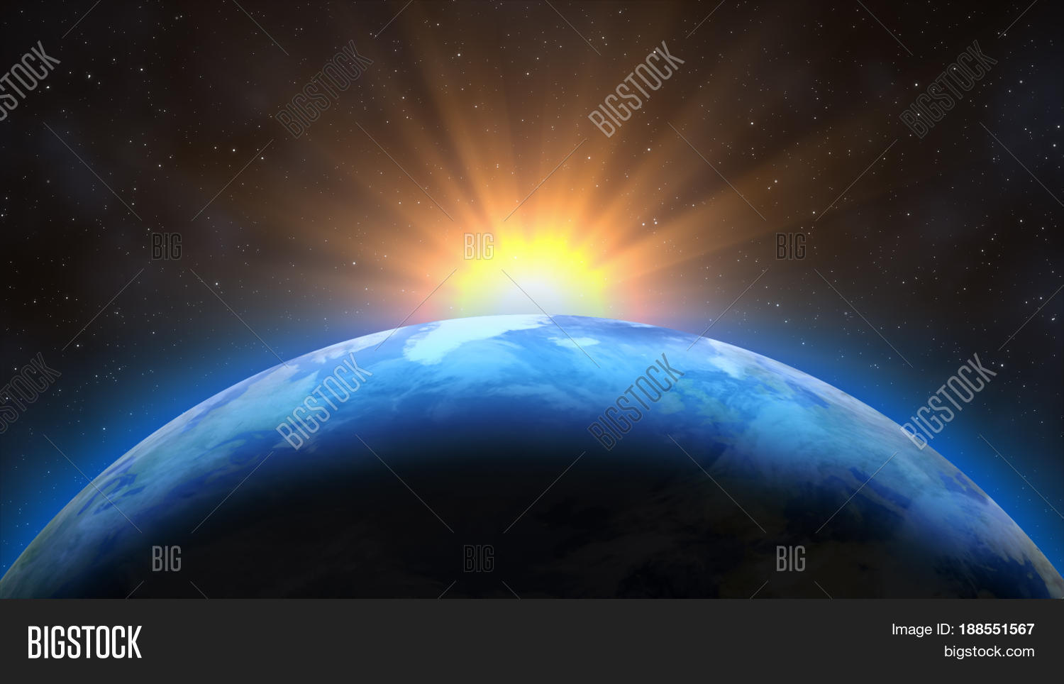 Sun Rise Over Earth Hd