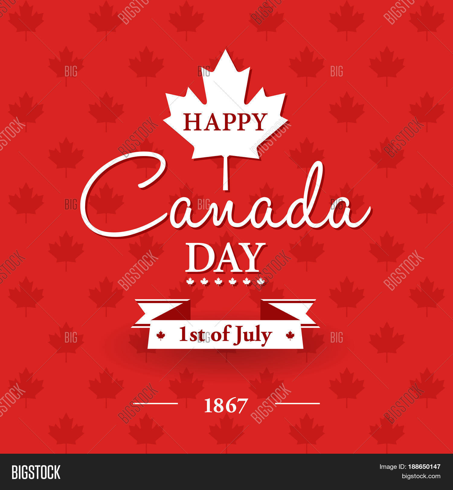 Happy 1Th July Canada Vector & Photo (Free Trial) | Bigstock