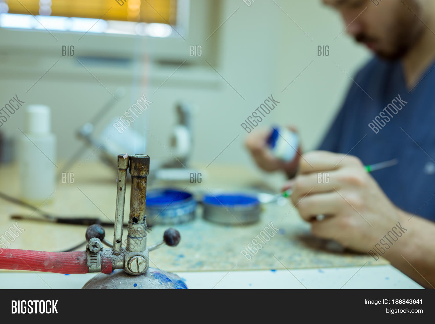 Man Working On Fake Image & Photo (Free Trial) | Bigstock