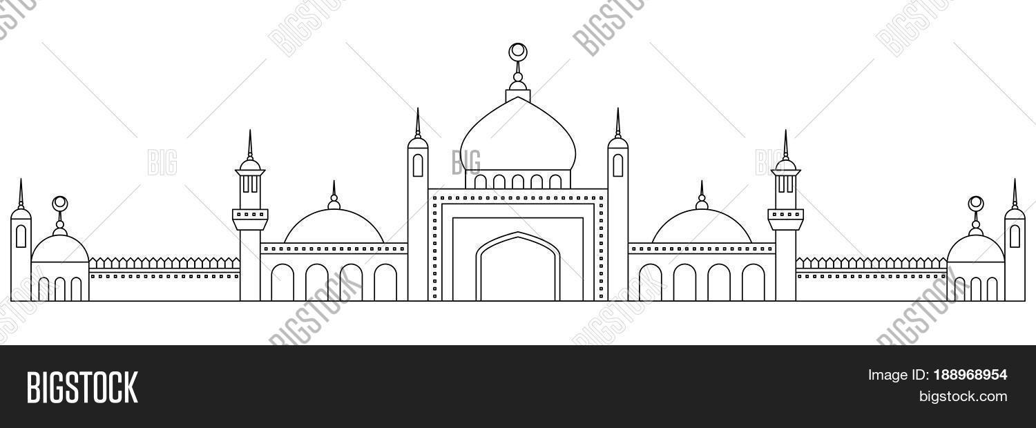 Line Art Mosques Vector & Photo (Free Trial) | Bigstock
