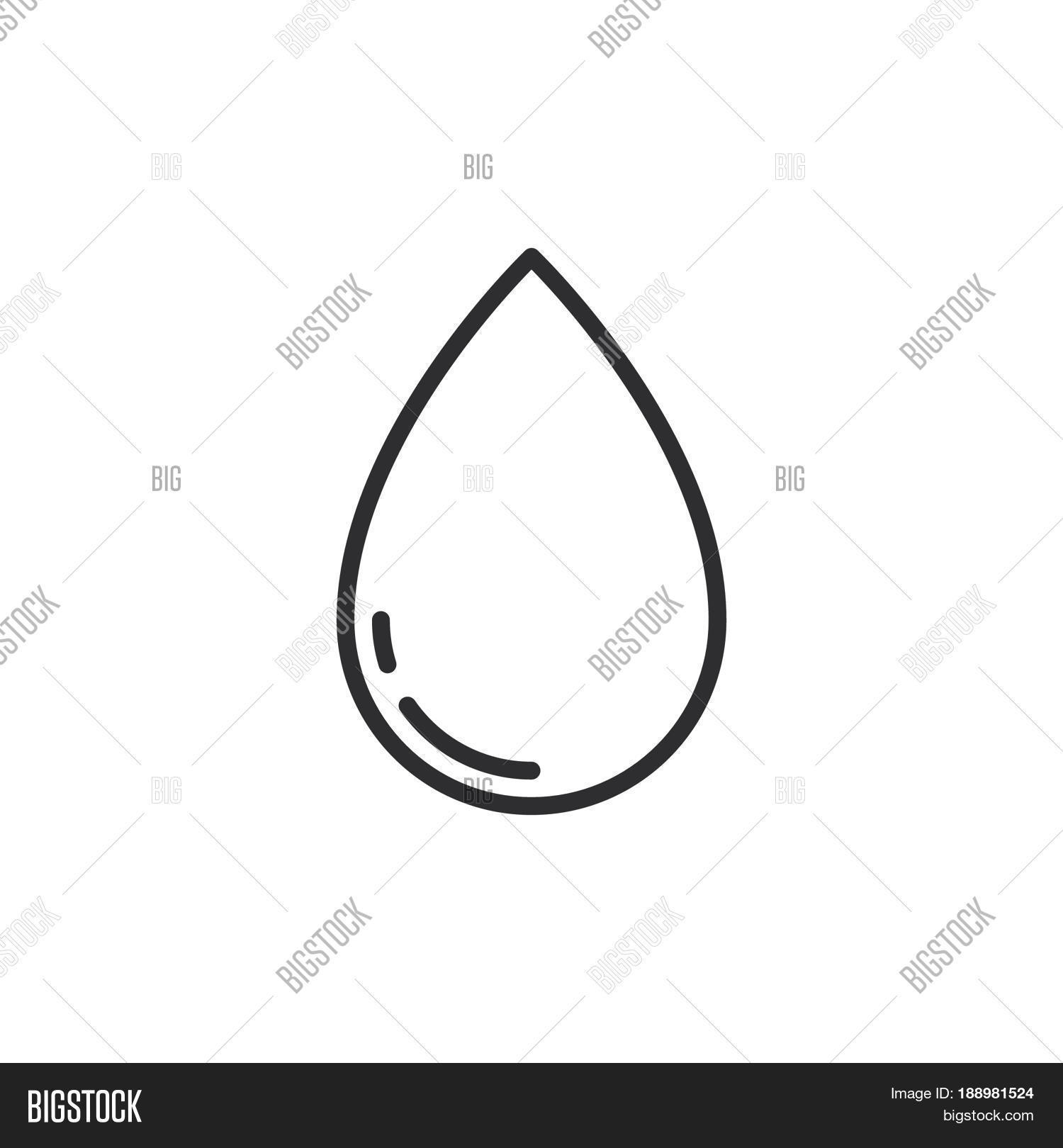 Water Drop Outline Vector