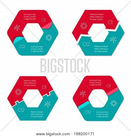 Set Four Connected Vector & Photo (Free Trial) | Bigstock