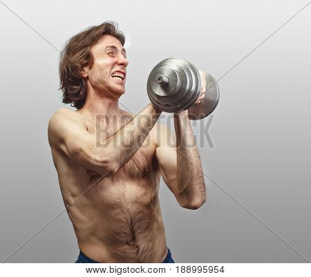 Weak Man Trying Lift Image & Photo (Free Trial) | Bigstock