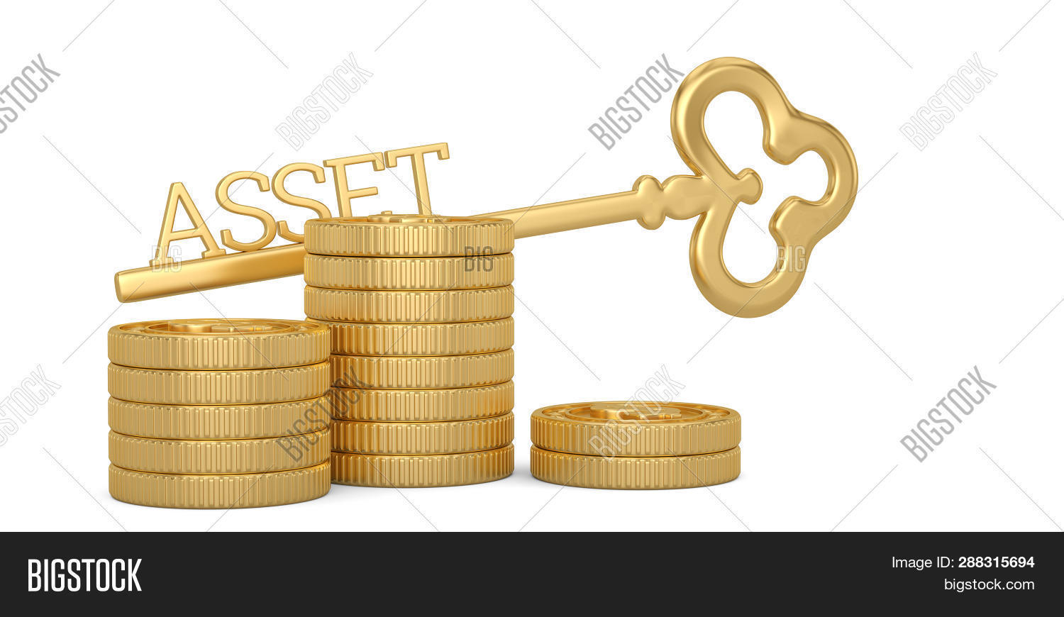 Golden Asset Key Gold Image & Photo (Free Trial) | Bigstock