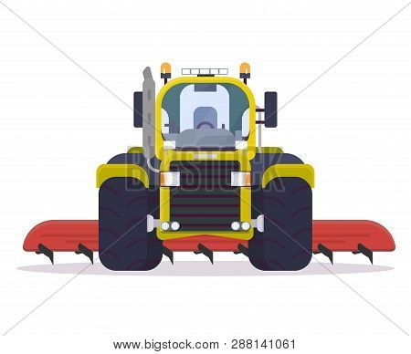 Front View Tractor Vector & Photo (Free Trial) | Bigstock