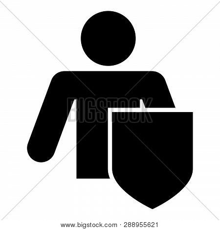 Stick Man Shield Vector & Photo (Free Trial) | Bigstock