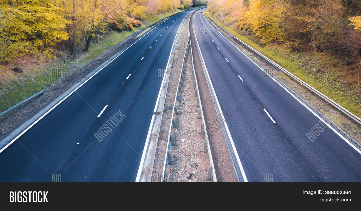 Empty Dual Motorway Uk Image & Photo (Free Trial) | Bigstock
