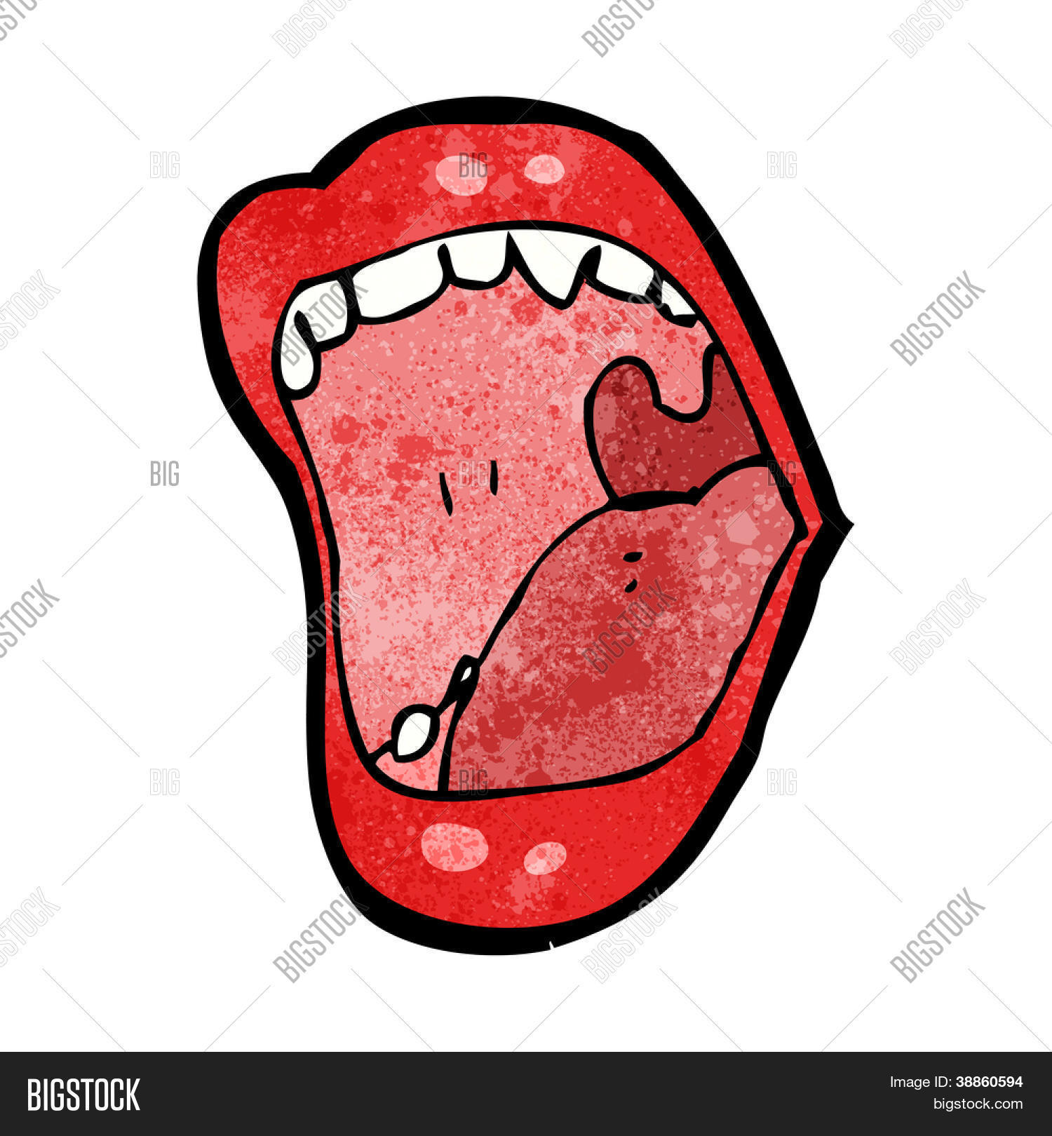 Gritando Boca De Desenho Animado