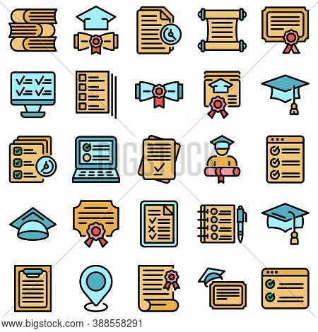 Final Exam Icons Set Vector & Photo (Free Trial) | Bigstock