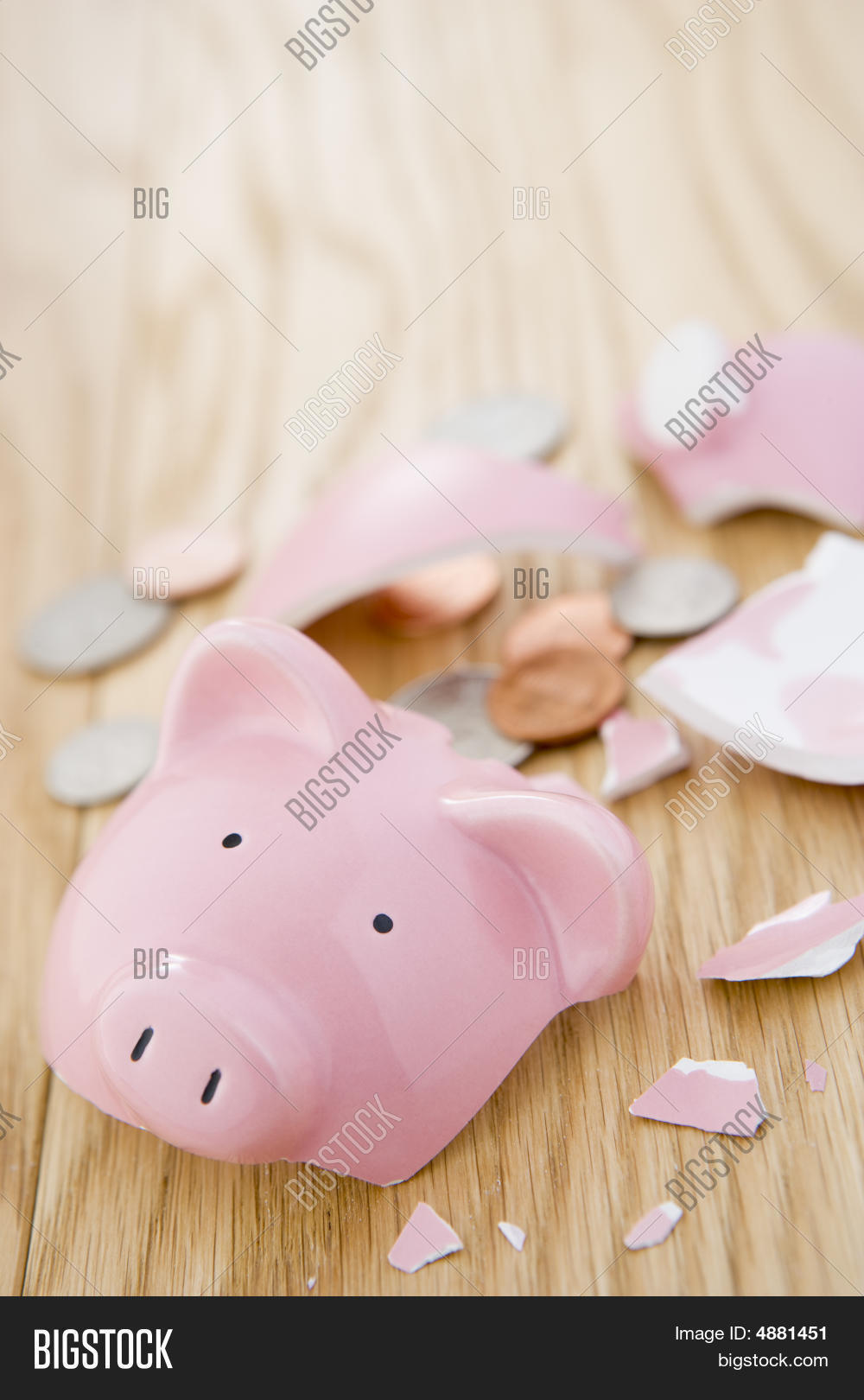 Smashed Piggy Bank Image & Photo (Free Trial) | Bigstock