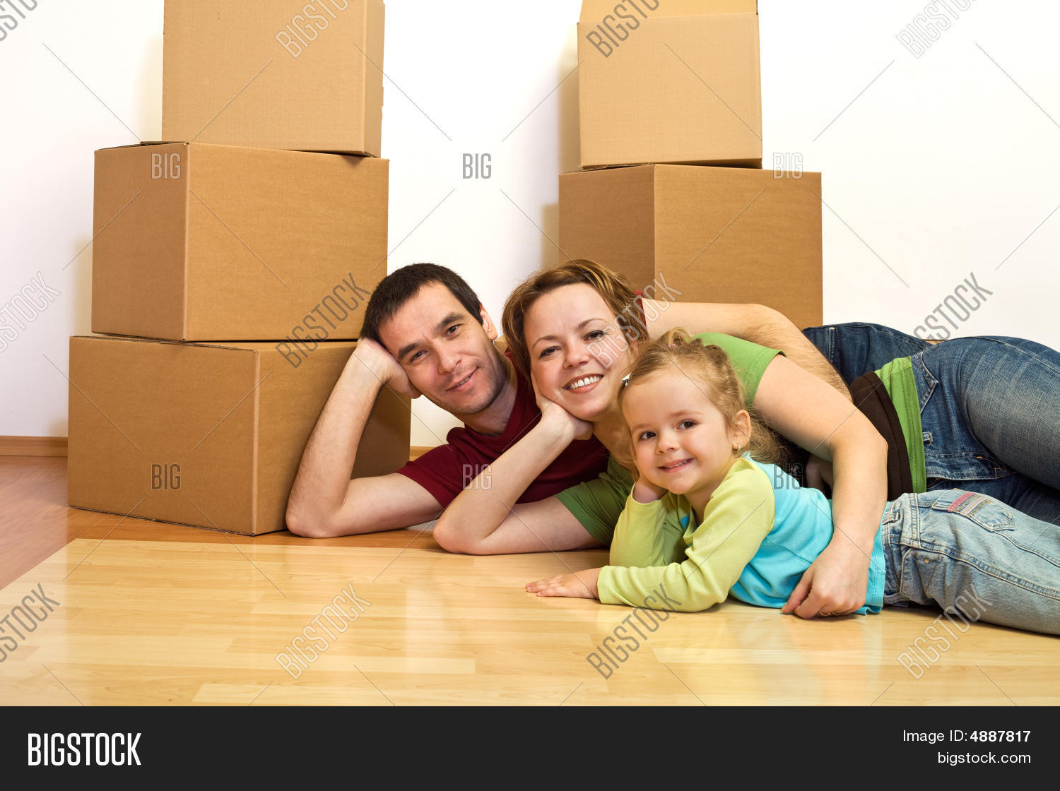 Happy Family Laying On Image & Photo (Free Trial) | Bigstock