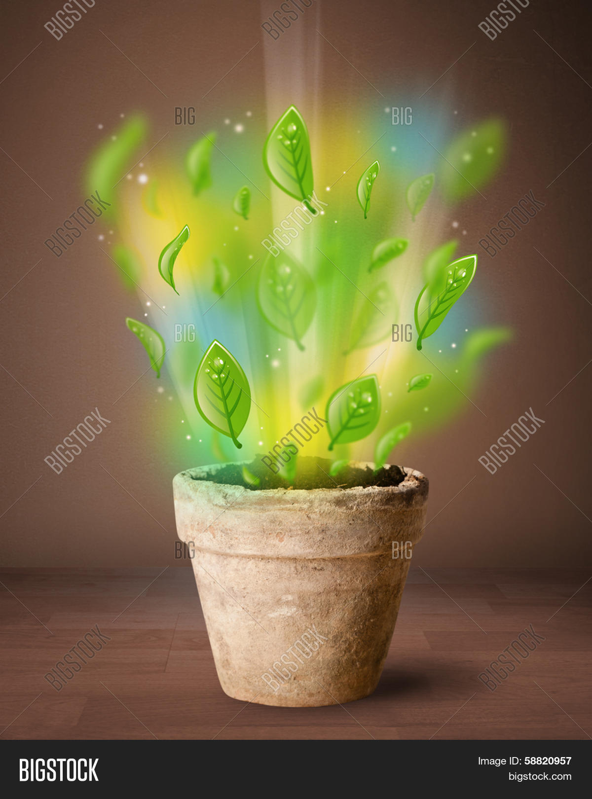 Glowing Green Leaves Image & Photo (Free Trial) | Bigstock