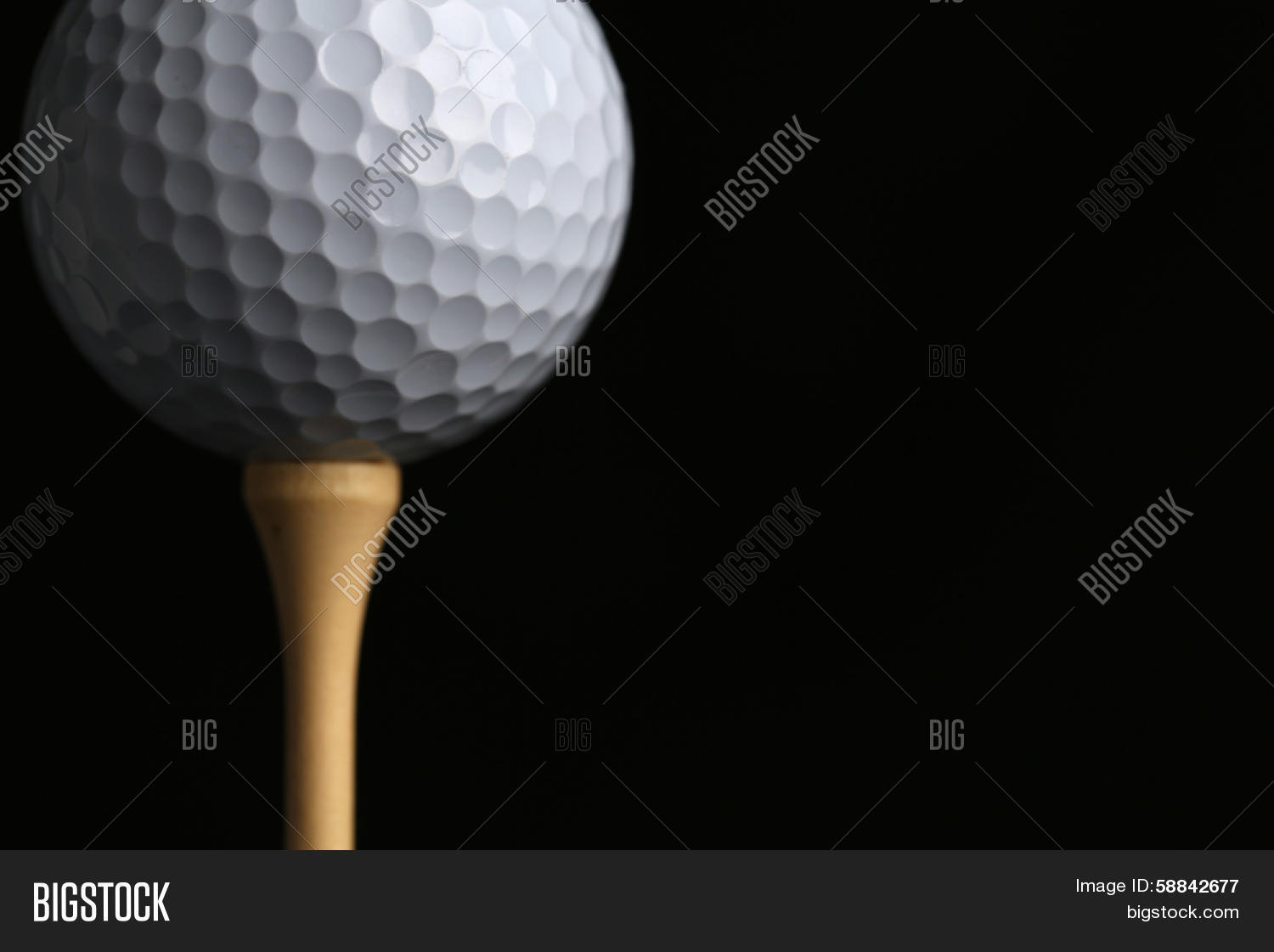Golf Ball Teed Close Image & Photo (Free Trial) | Bigstock