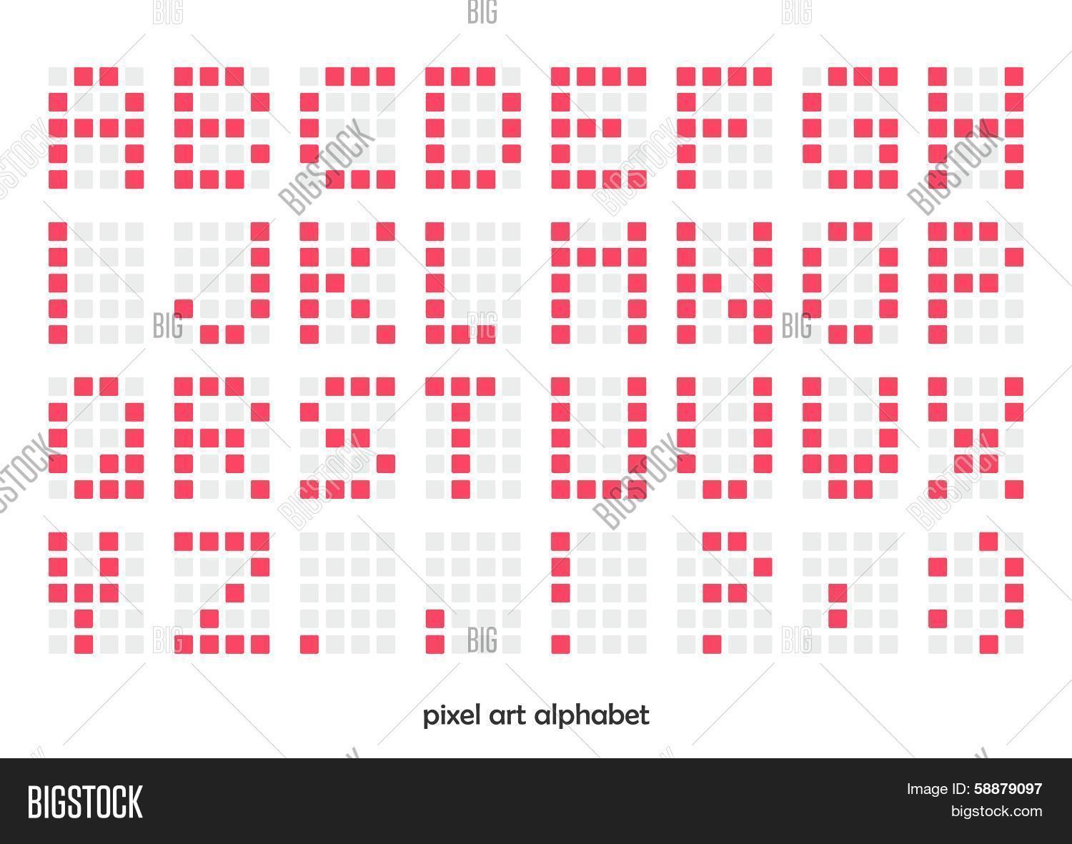 Pixel Art Alphabet Vector & Photo (Free Trial) | Bigstock