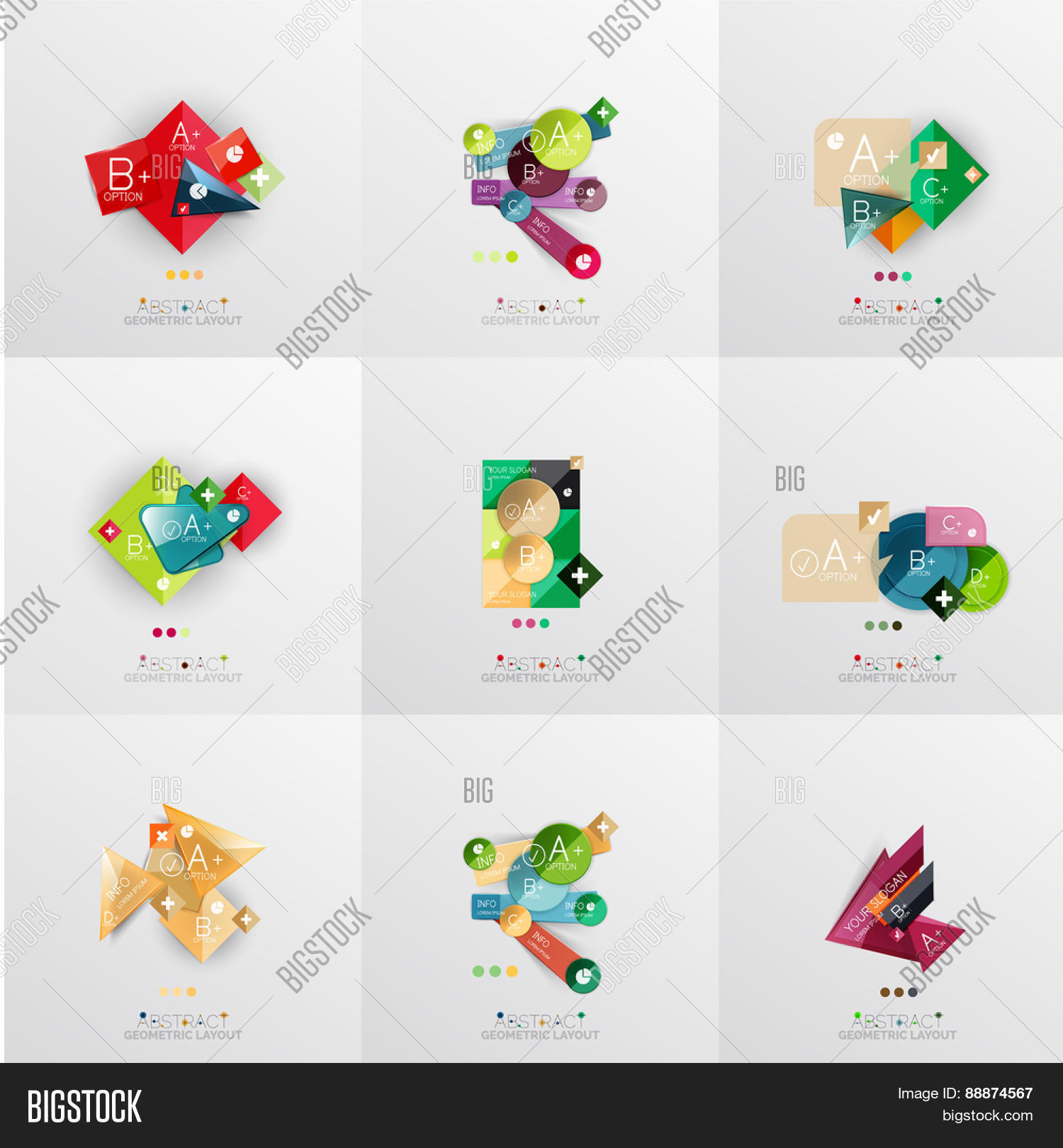 Set Paper Graphic Vector & Photo (Free Trial) | Bigstock
