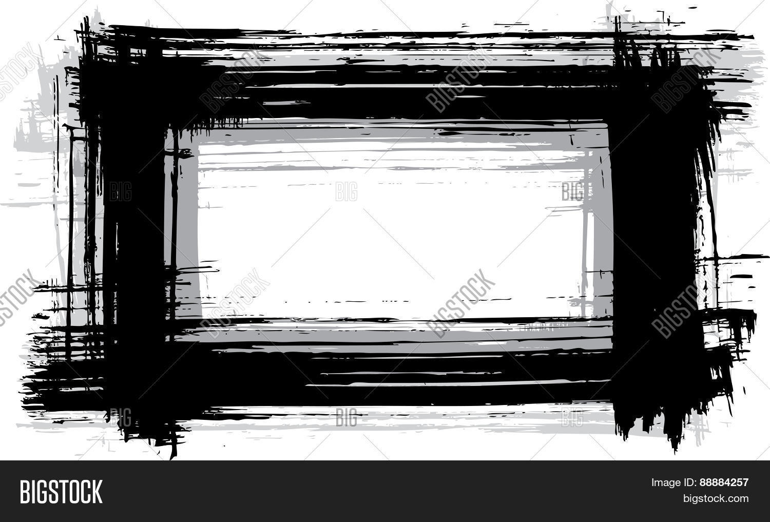 Black Grunge Frame. Vector & Photo (Free Trial) | Bigstock