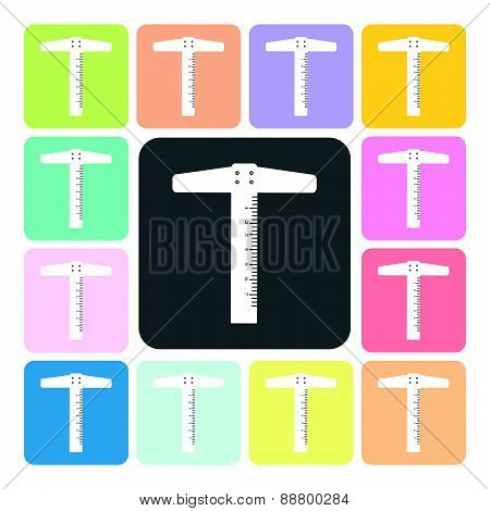 T-square Ruler Icon Vector & Photo (Free Trial) | Bigstock